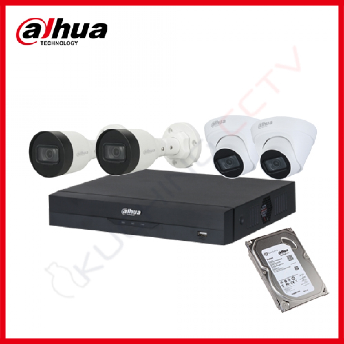 DAHUA 4-ch 1080p 2MP IP Network Camera Package | Dahua IP CCTV Kuching ...