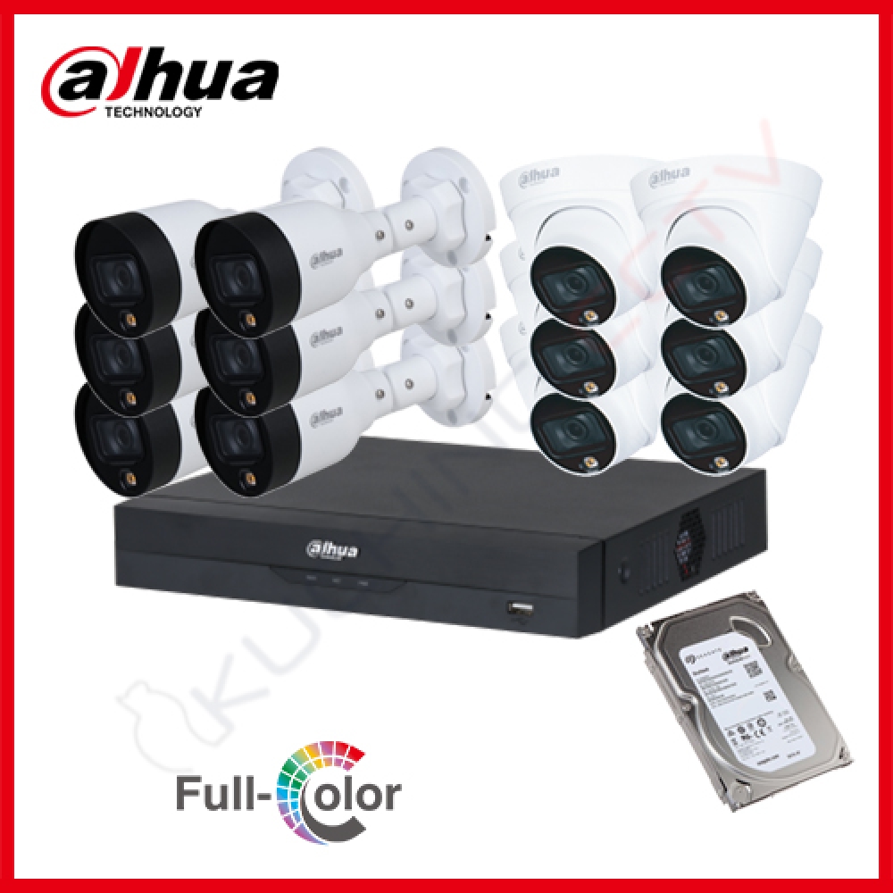 DAHUA 16-ch Full Color 1080p 2MP IP Network Camera Package | Dahua IP ...