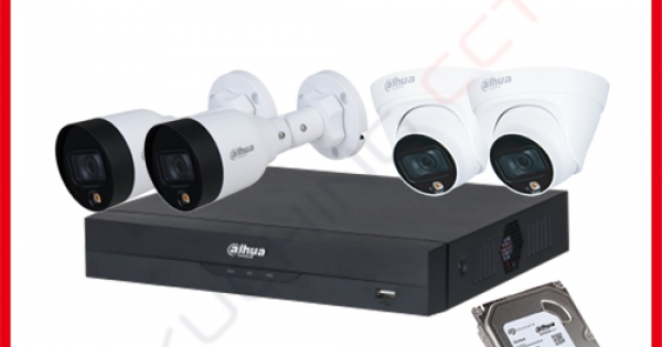DAHUA 4-ch Full Color 1080p 2MP IP Network Camera Package | Dahua IP ...